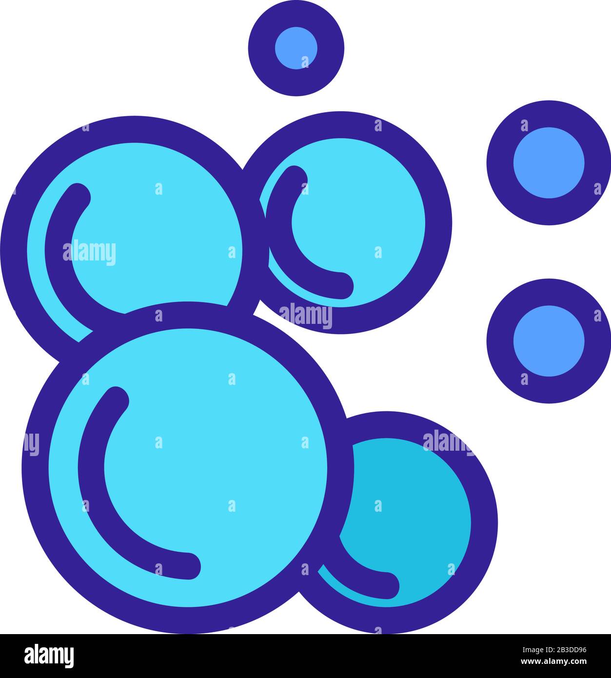 foam, bubbles icon vector. Isolated contour symbol illustration Stock ...