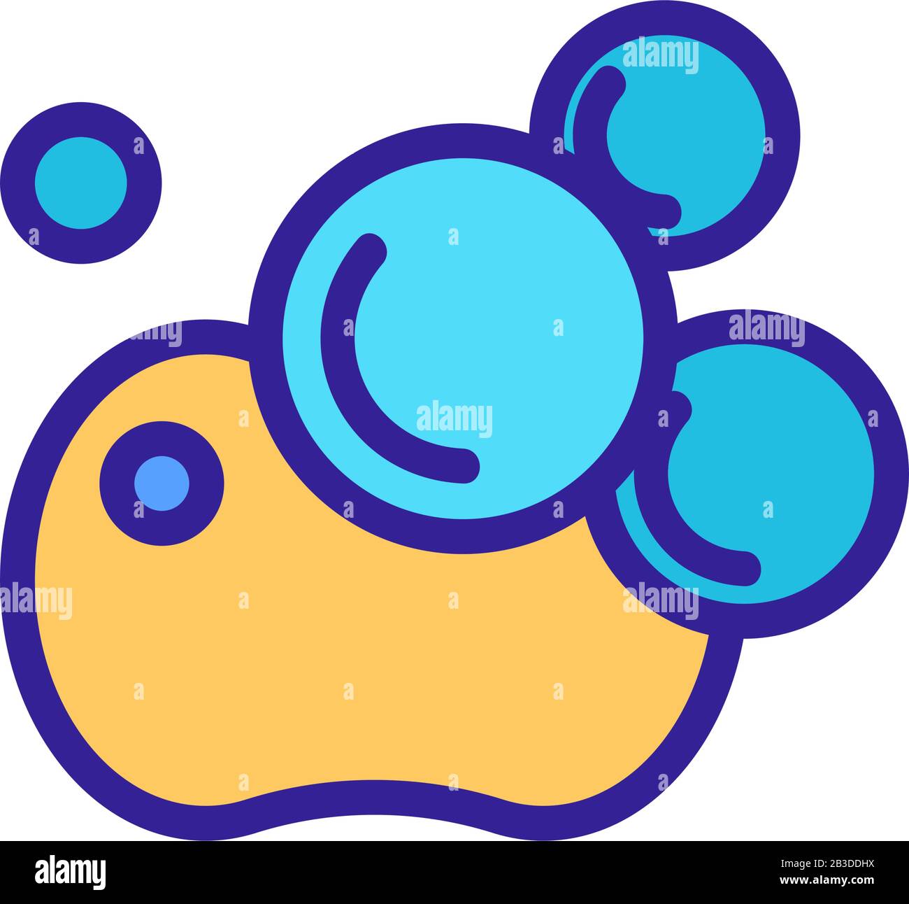 foam, bubbles icon vector. Isolated contour symbol illustration Stock ...