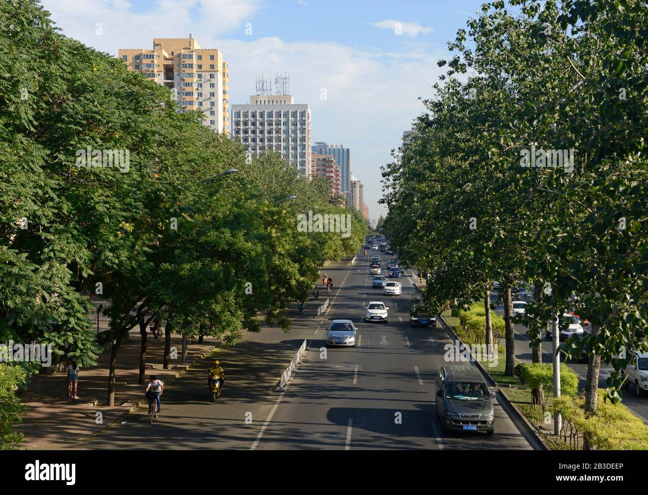 View of a slip road of the the east third ring road in Beijing, China ...