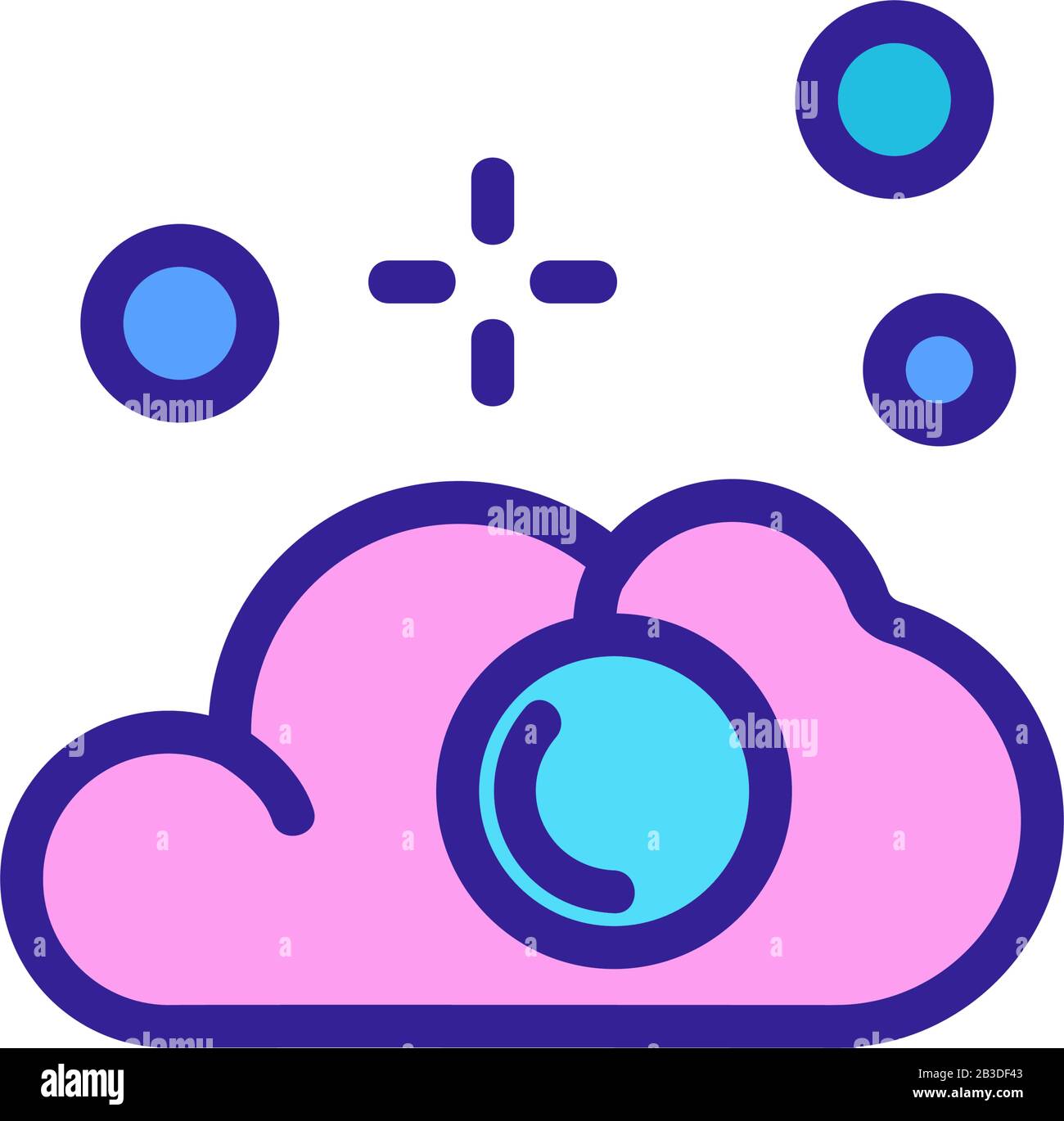 foam, bubbles icon vector. Isolated contour symbol illustration Stock ...
