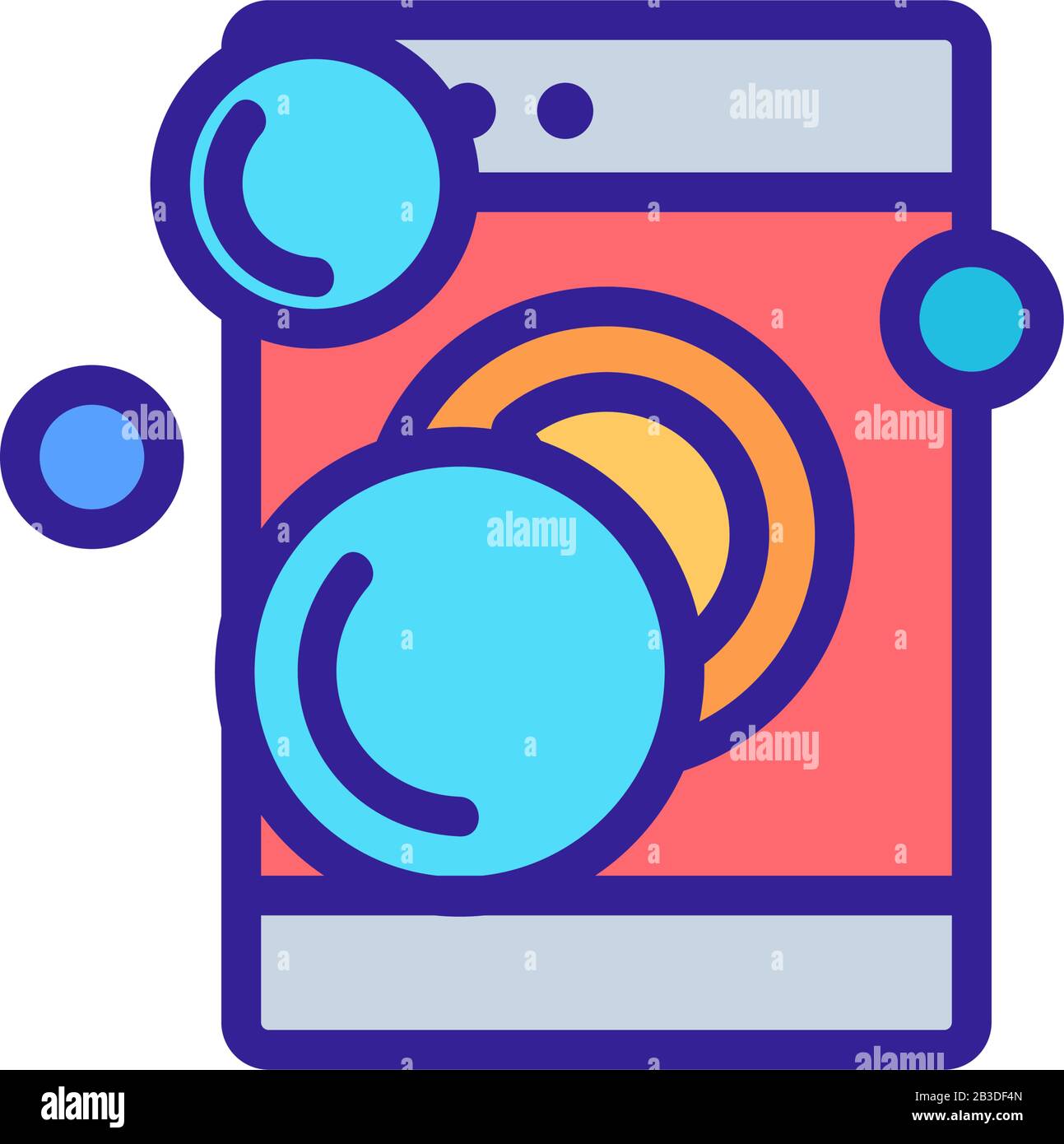 foam, bubbles icon vector. Isolated contour symbol illustration Stock ...