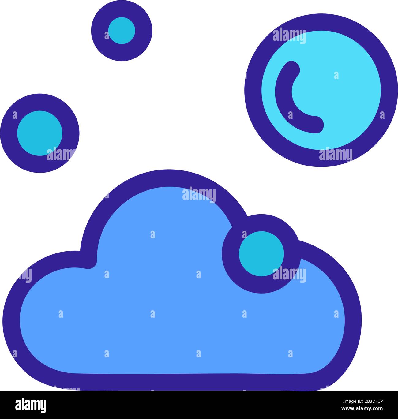 foam, bubbles icon vector. Isolated contour symbol illustration Stock ...