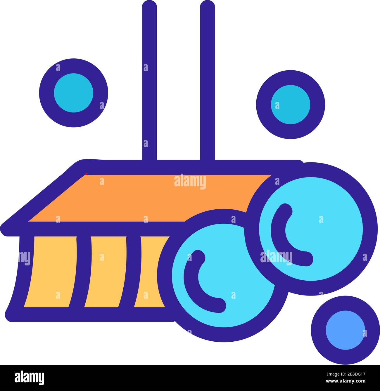 foam, bubbles icon vector. Isolated contour symbol illustration Stock ...