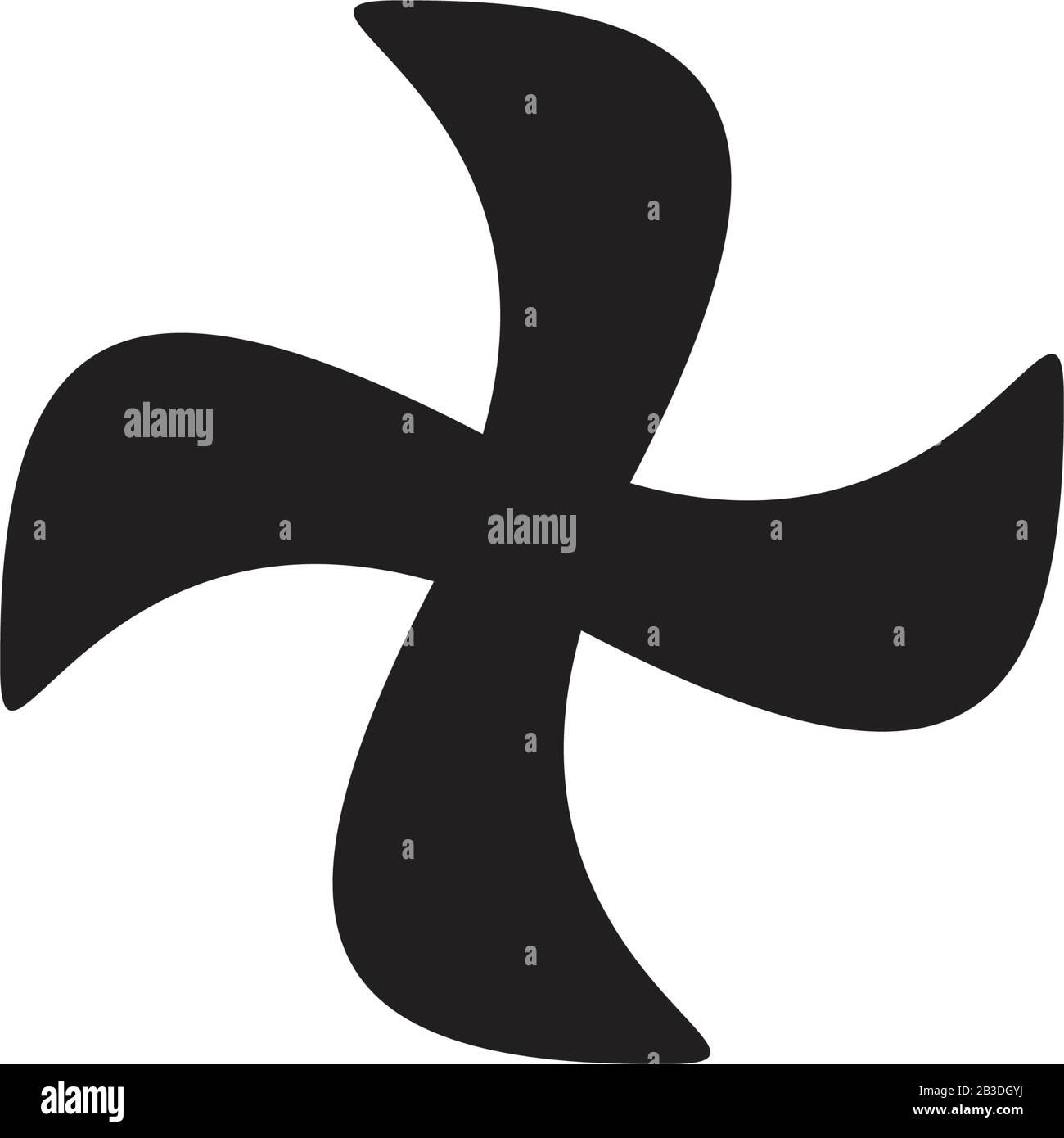 black fan and propeller icon template black color editable. black fan ...