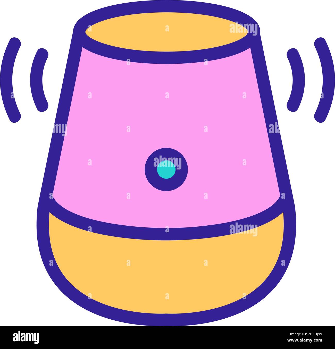 voice control icon vector. Isolated contour symbol illustration Stock ...