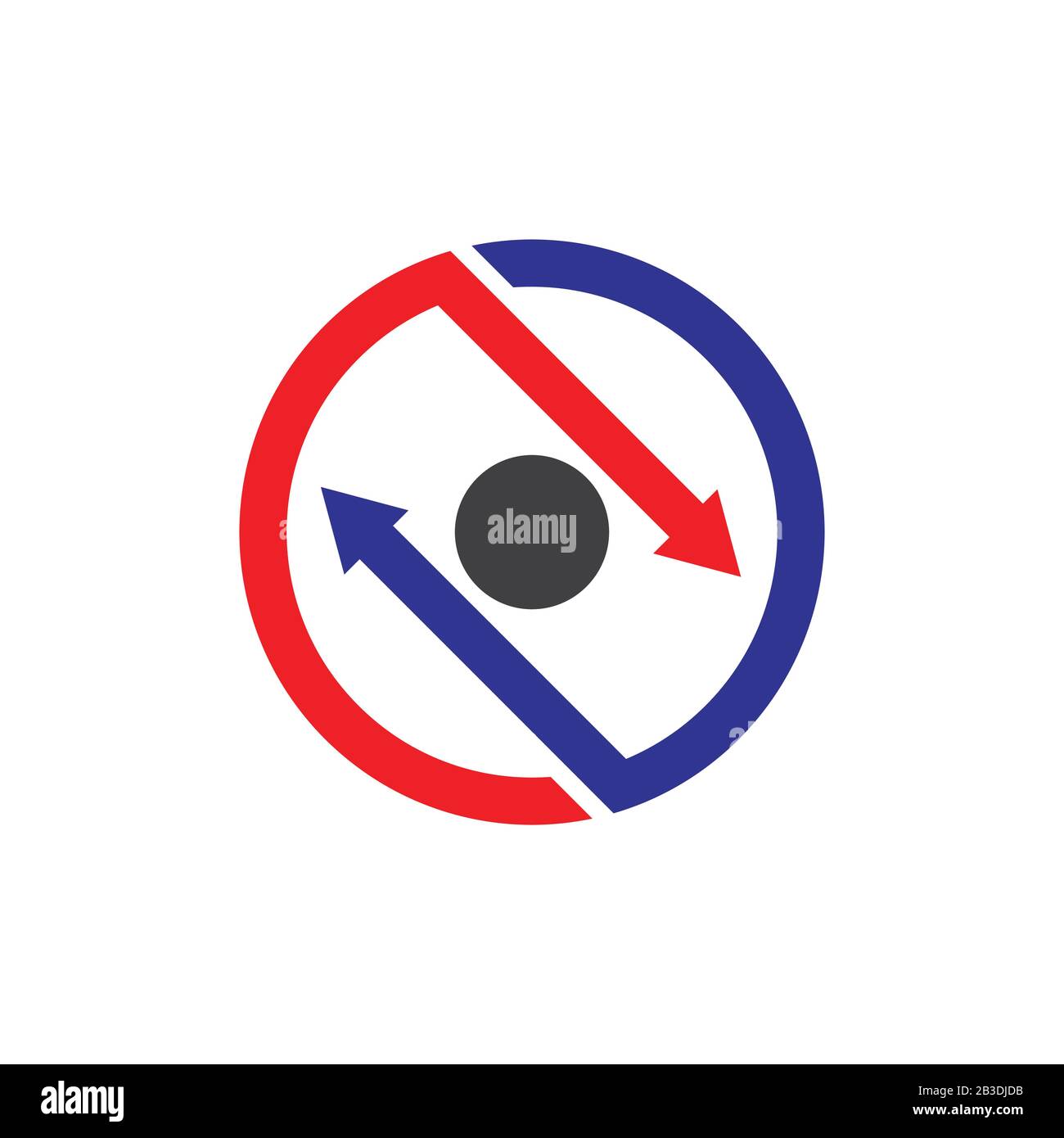 opposite arrow geometric logo vector Stock Vector Image & Art - Alamy