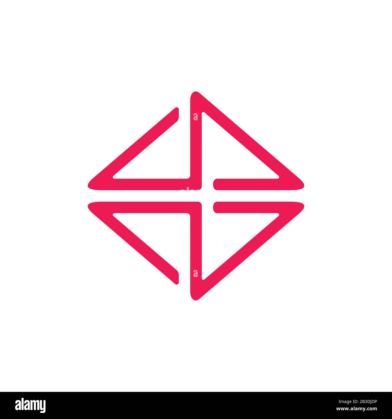 abstract letter b square geometric line logo vector Stock Vector Image ...
