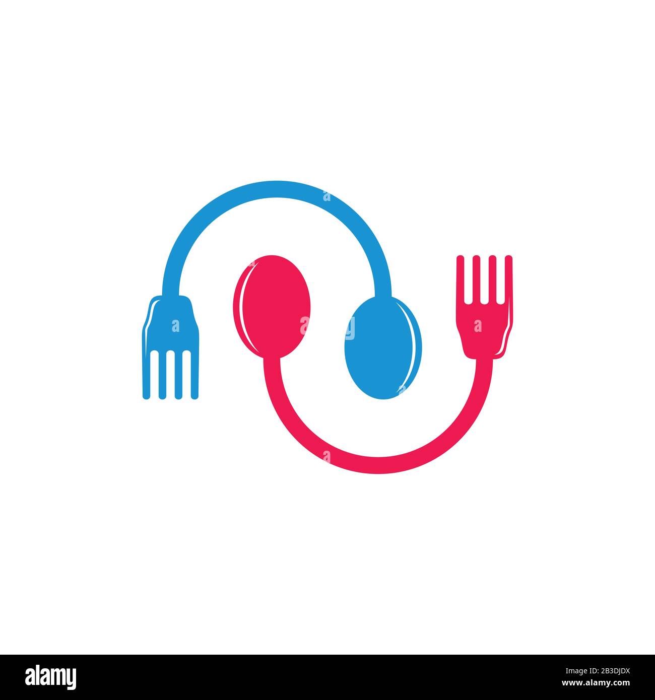 spoon fork circle geometric decoration vector Stock Vector Image & Art ...