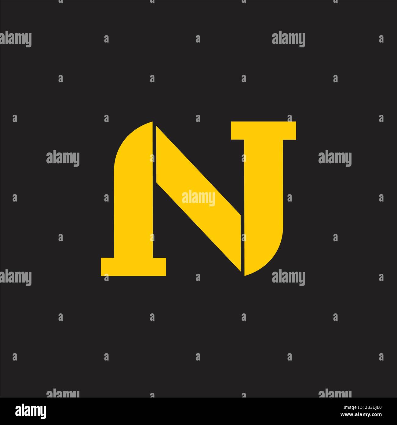 letter n geometric design simple logo vector Stock Vector Image & Art ...