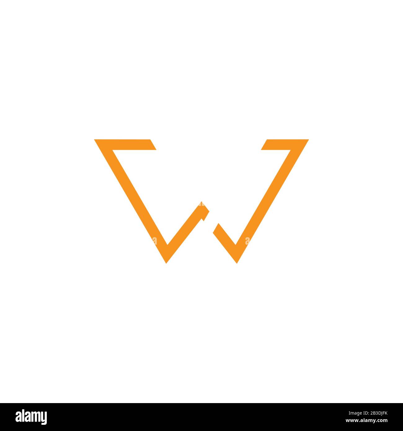 letter w geometric simple line logo vector Stock Vector Image & Art - Alamy