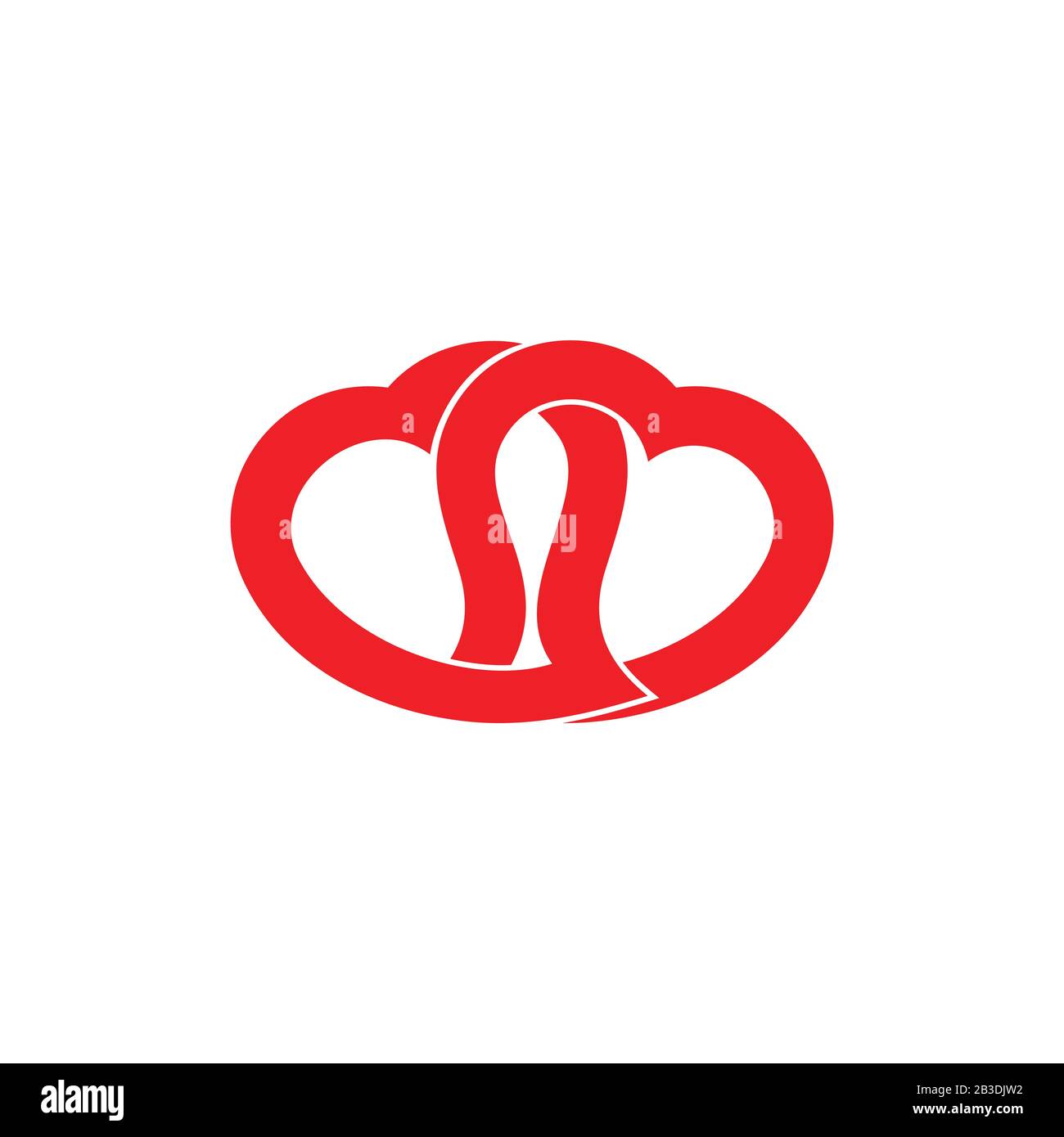 linked love shape symbol logo vector Stock Vector Image & Art - Alamy