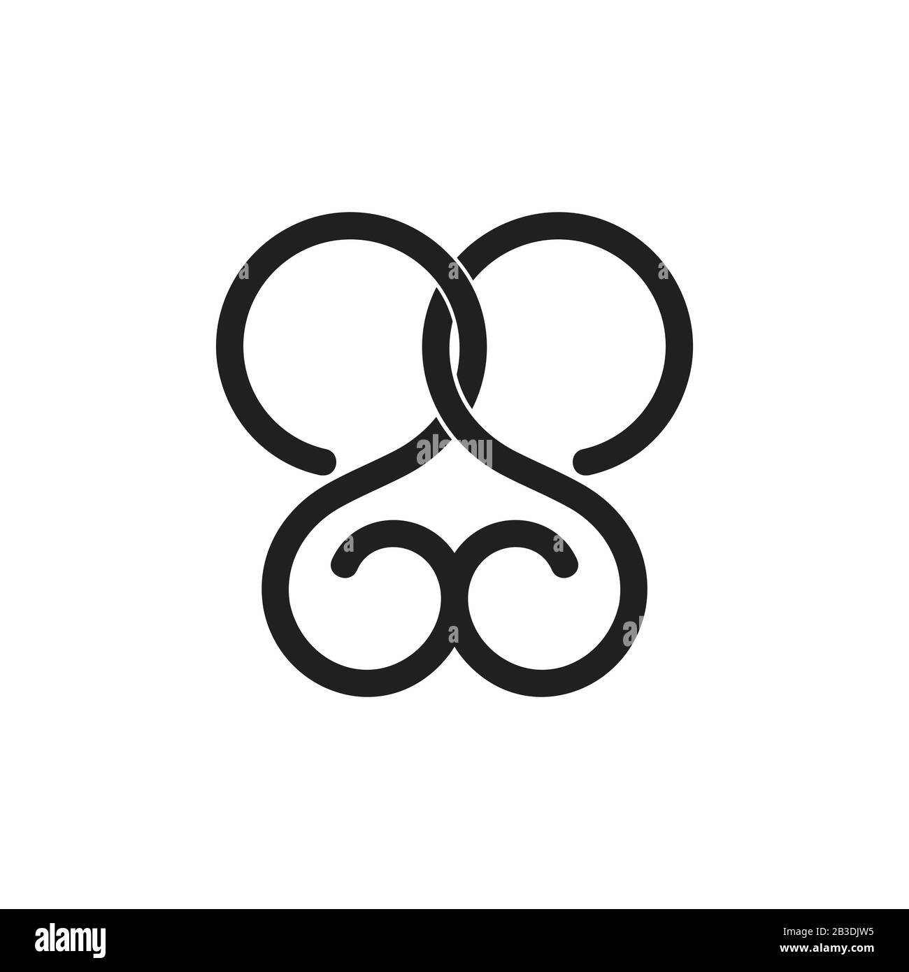 letter s linked loop curve line logo vector Stock Vector Image & Art ...