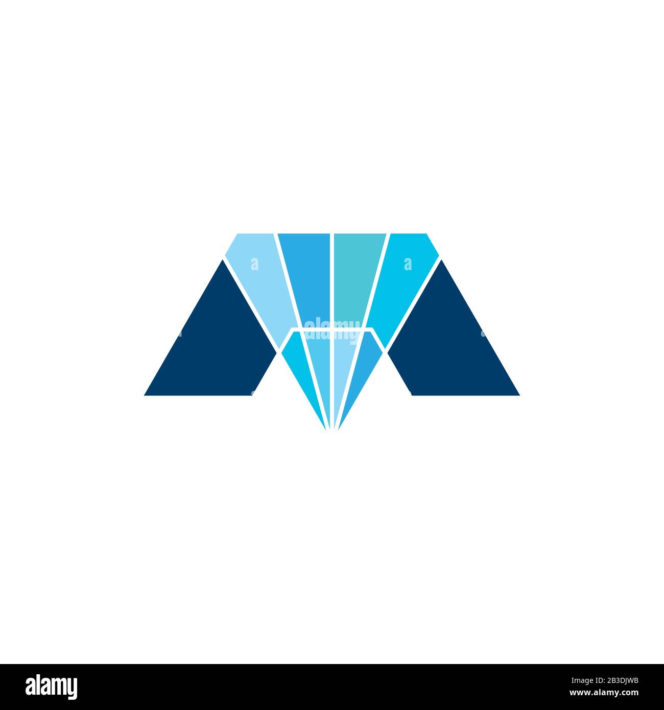 diamond blue geometric logo vector Stock Vector Image & Art - Alamy