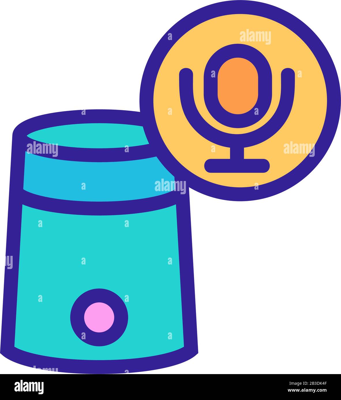 voice control icon vector. Isolated contour symbol illustration Stock ...