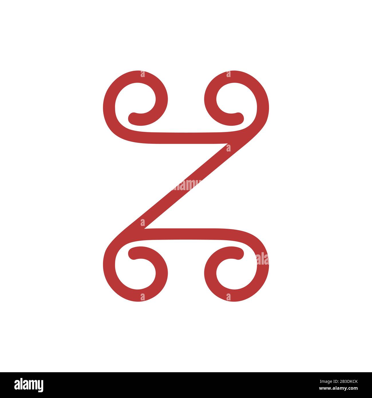 letter z lines art curly design symbol vector Stock Vector Image & Art ...