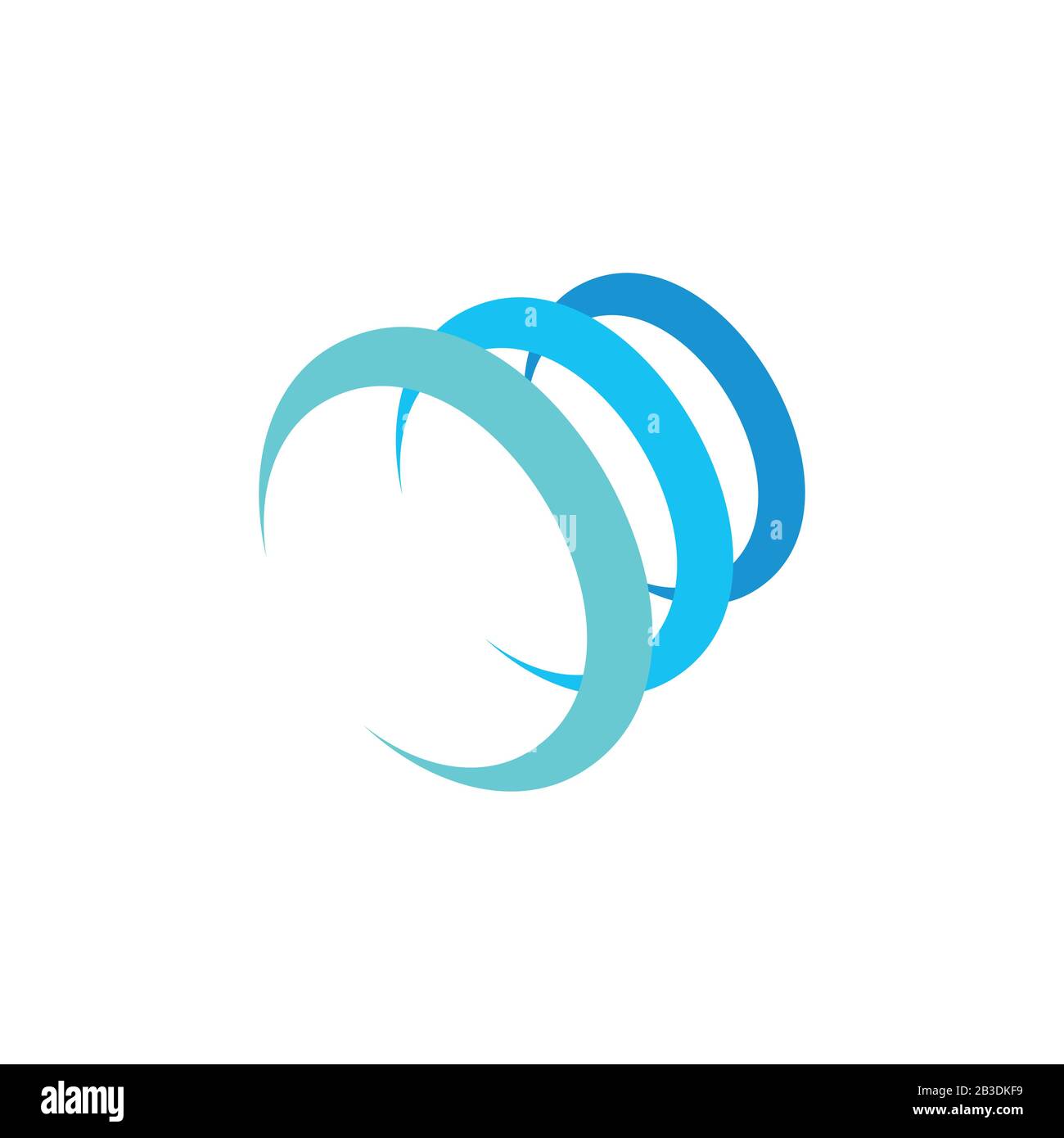 curves loop 3d flat abstract logo vector Stock Vector Image & Art - Alamy