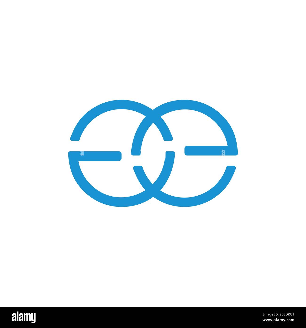 letter ge linked line simple logo vector Stock Vector Image & Art - Alamy