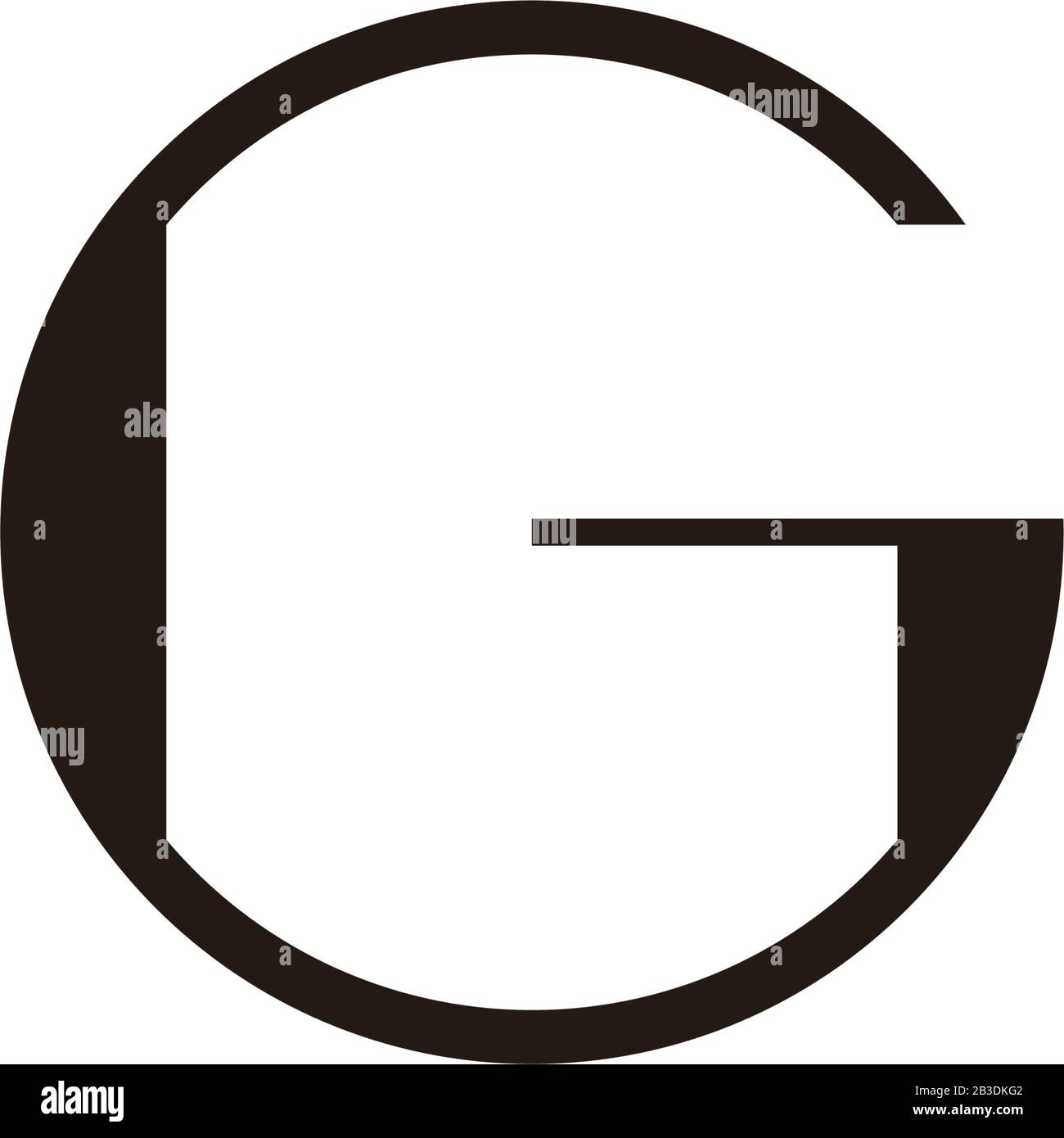 letter g circle simple geometric symbol logo vector Stock Vector Image ...