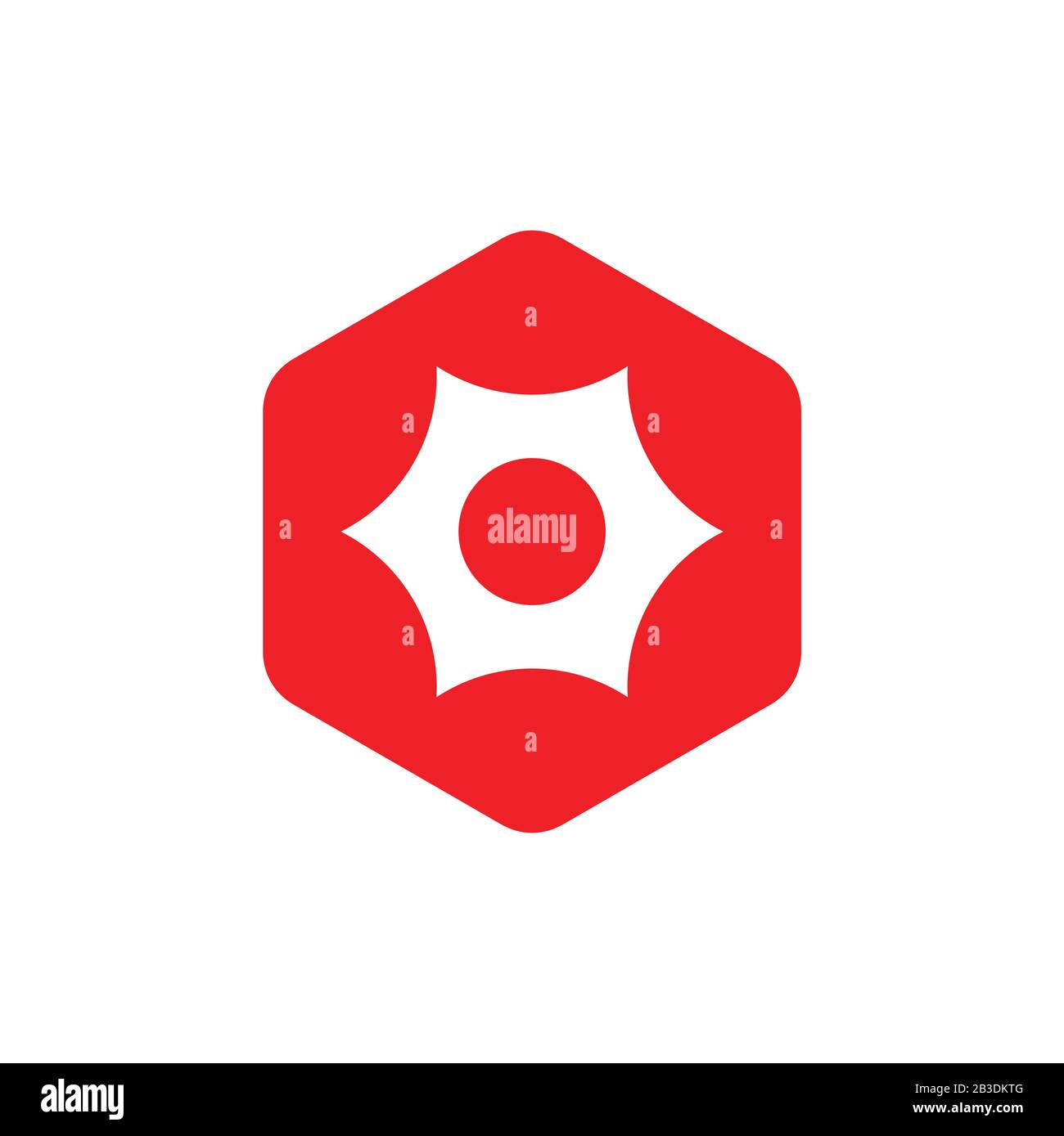 hexagonal sun symbol logo vector Stock Vector Image & Art - Alamy