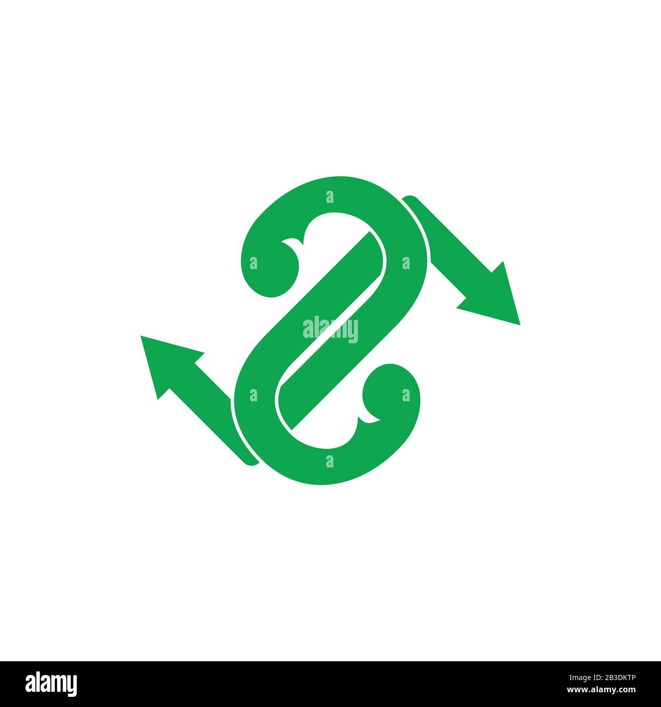 two arrow linked design logo vector Stock Vector Image & Art - Alamy