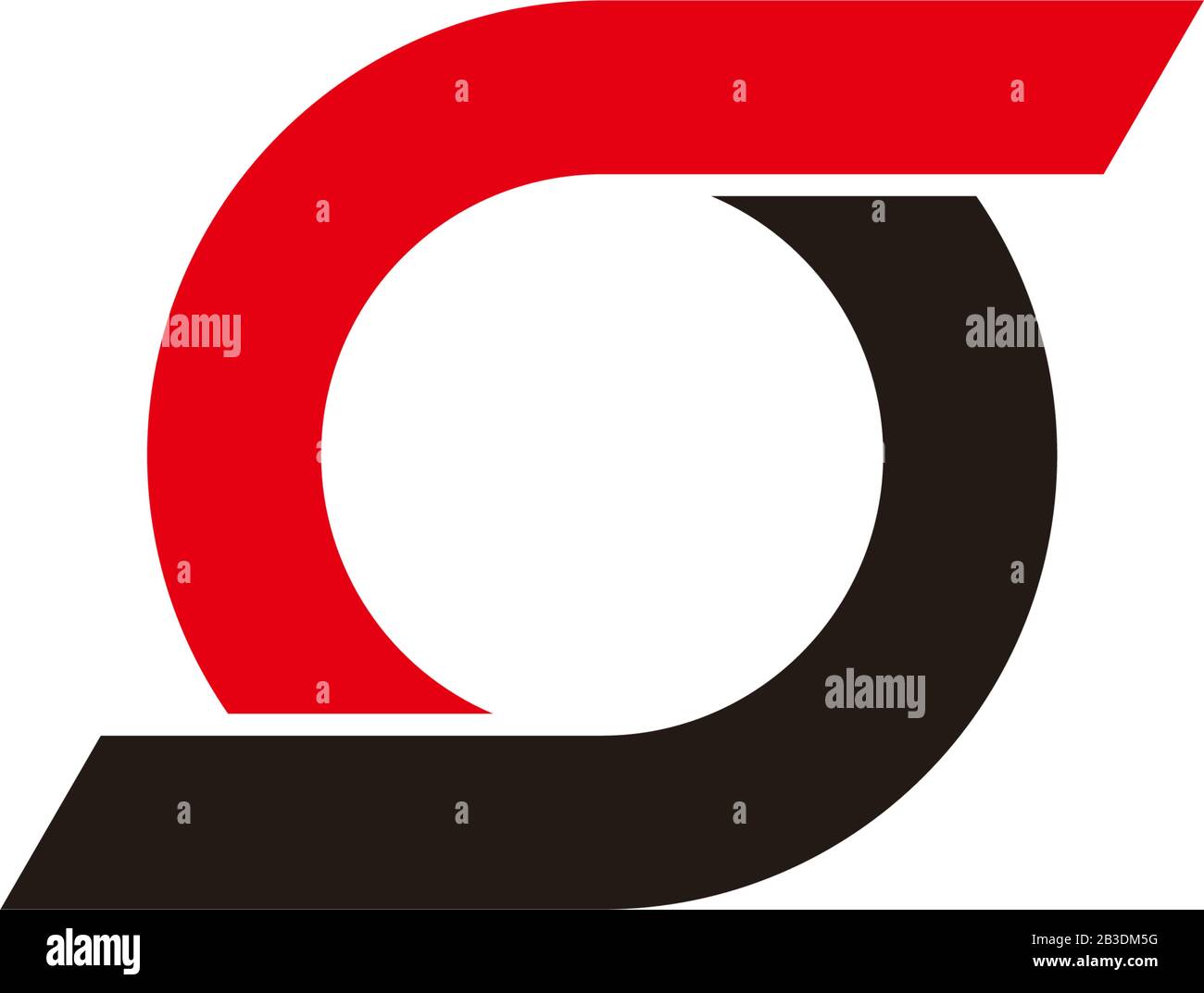 circle rotate letter o line simple design symbol logo vector Stock ...