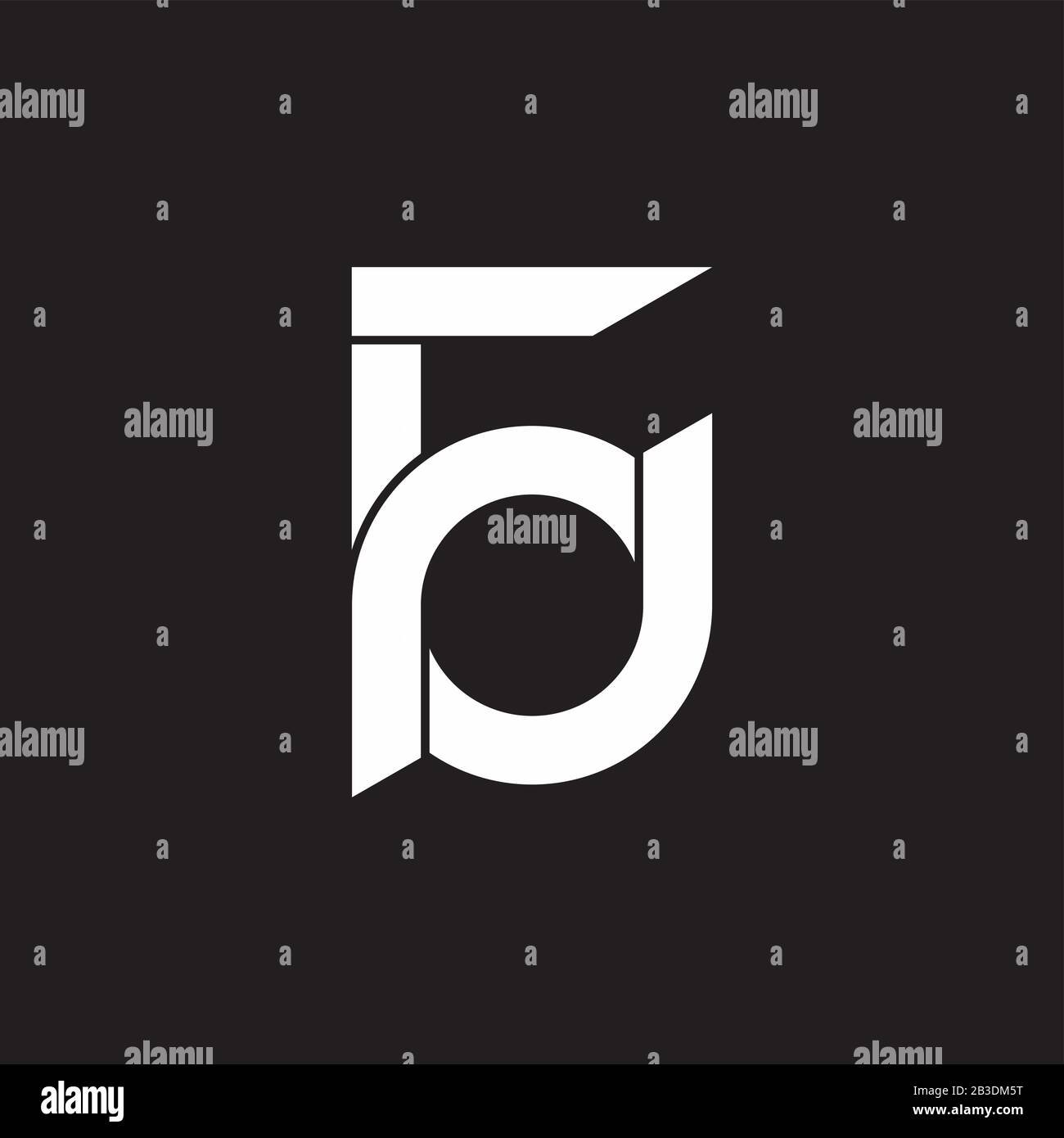 abstract number 5 circle motion line geometric design logo vector Stock ...