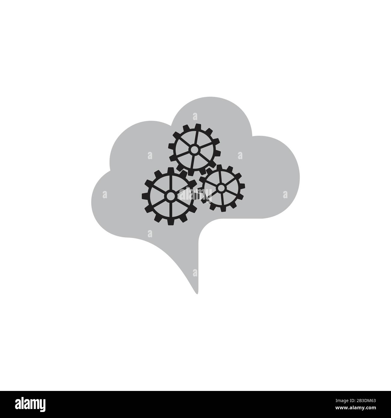 brain cog machine symbol decoration vector Stock Vector Image & Art - Alamy