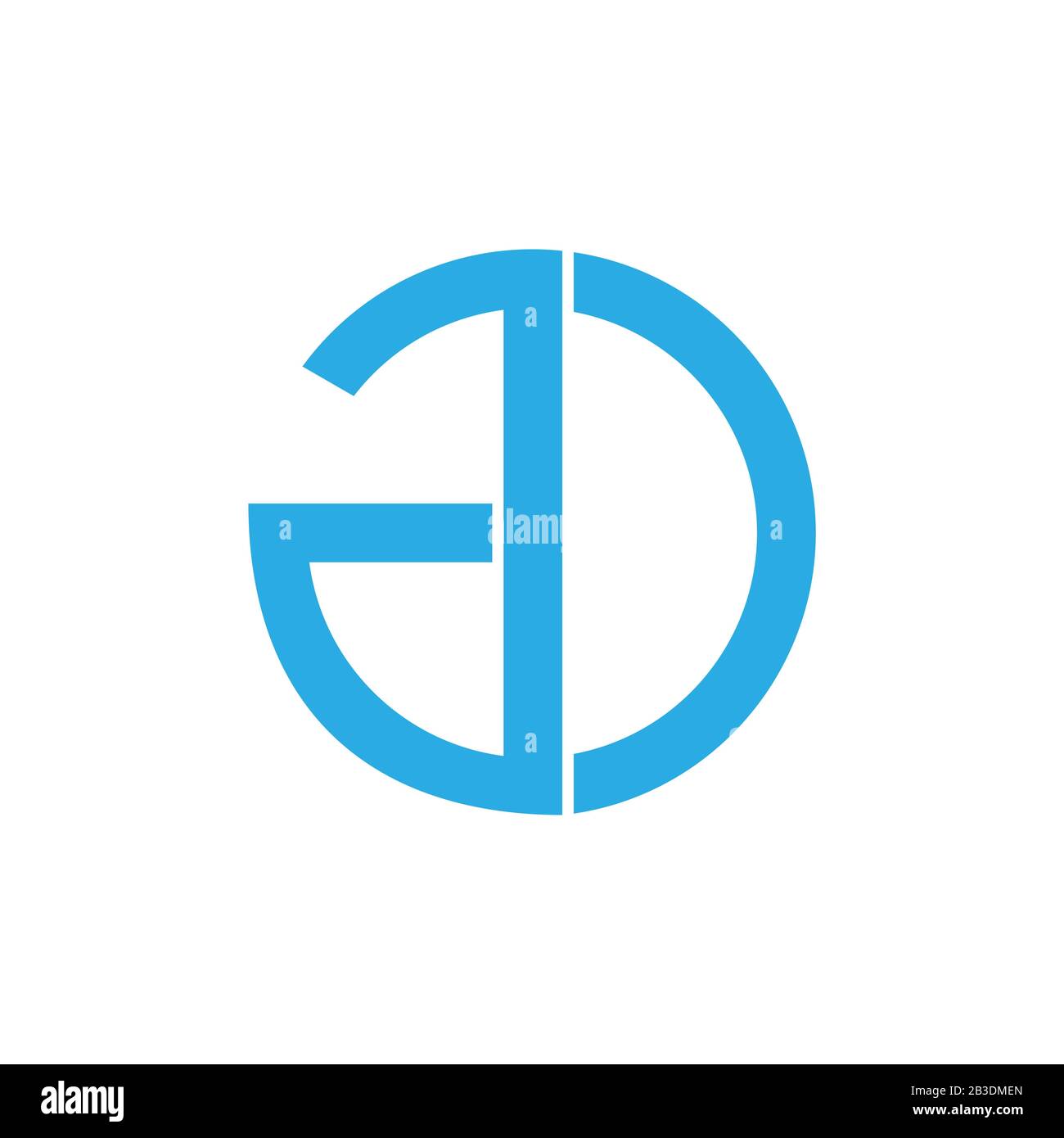 abstract letter gd circle geometric logo vector Stock Vector Image ...