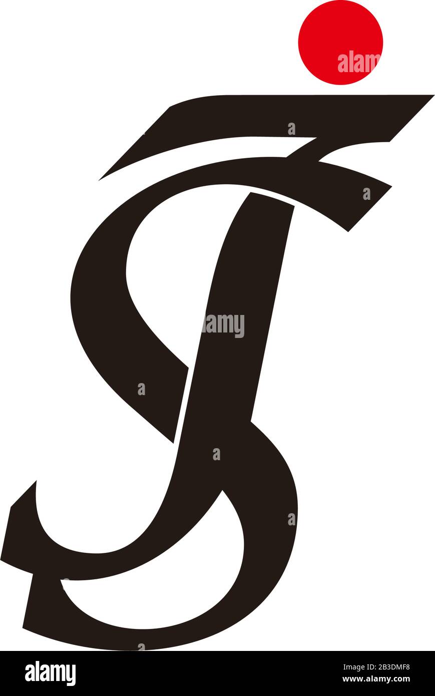 letter sj linked simple overlapping design symbol logo vector Stock ...