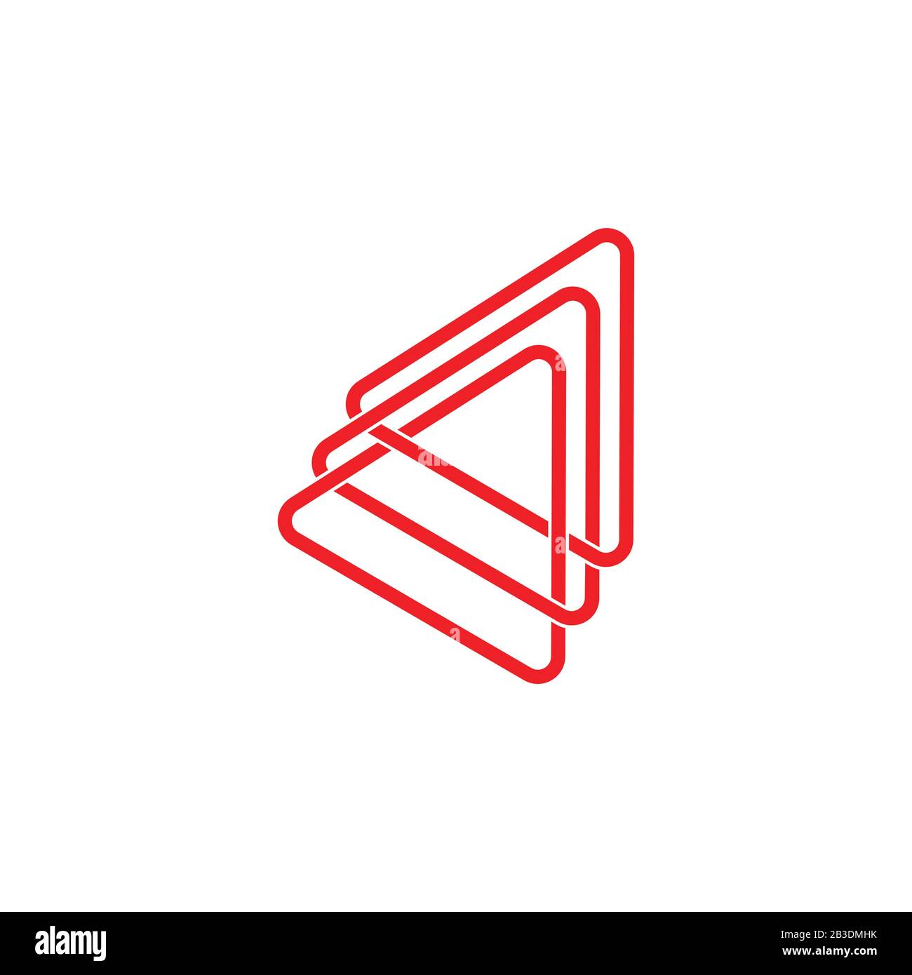 arrow up linked triangle logo vector Stock Vector Image & Art - Alamy