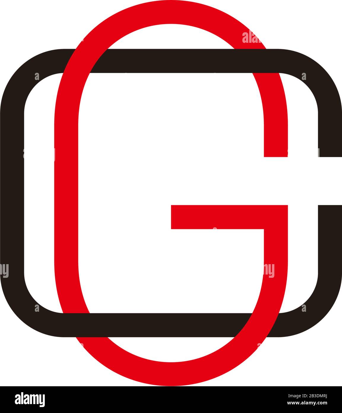 letter gc linked colorful overlapping line symbol logo vector Stock ...