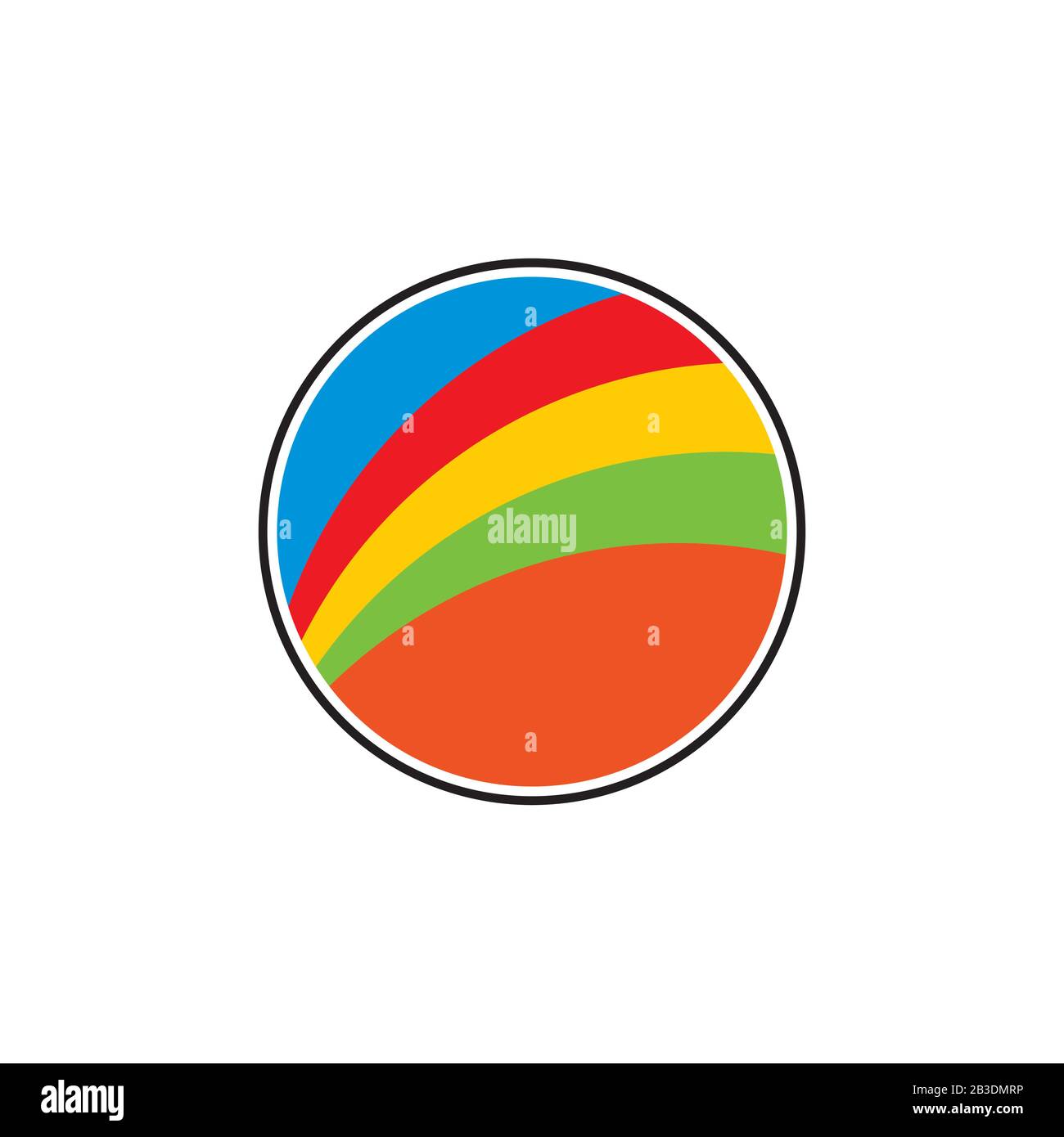 stripes colorful rainbow circle logo vector Stock Vector Image & Art ...