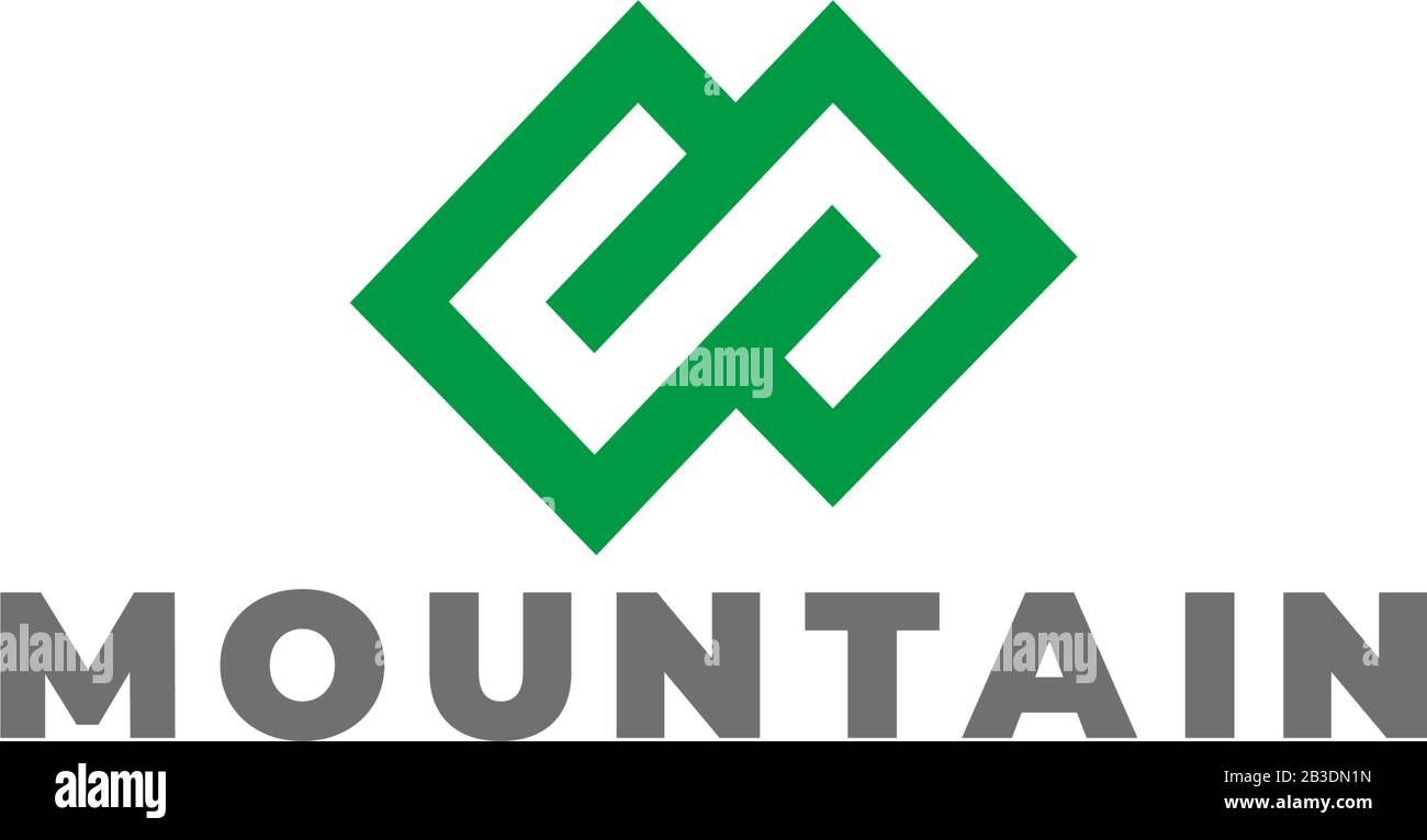 letter m mountain infinity geometric design symbol logo vector Stock ...