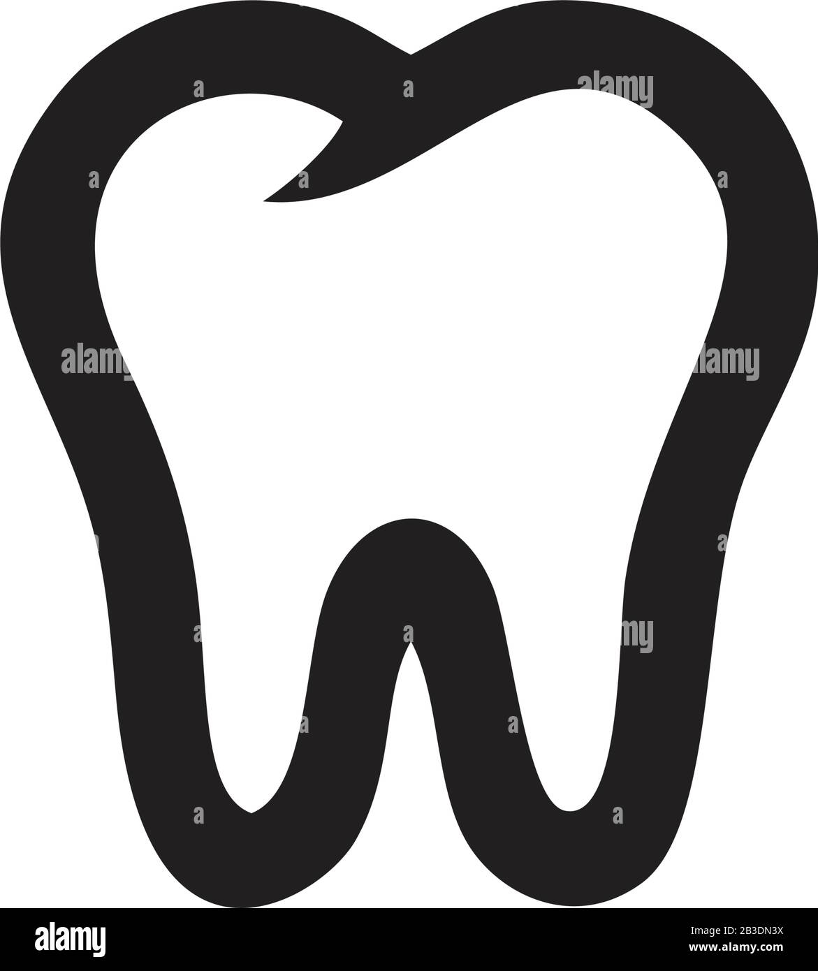 teeth icon template black color editable. teeth icon symbol Flat vector ...