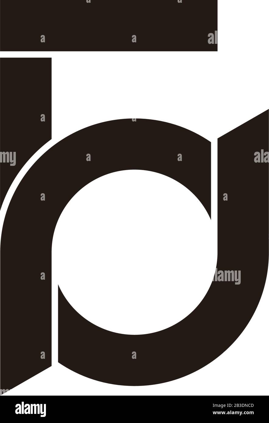 abstract number 5 circle motion line geometric design logo vector Stock ...