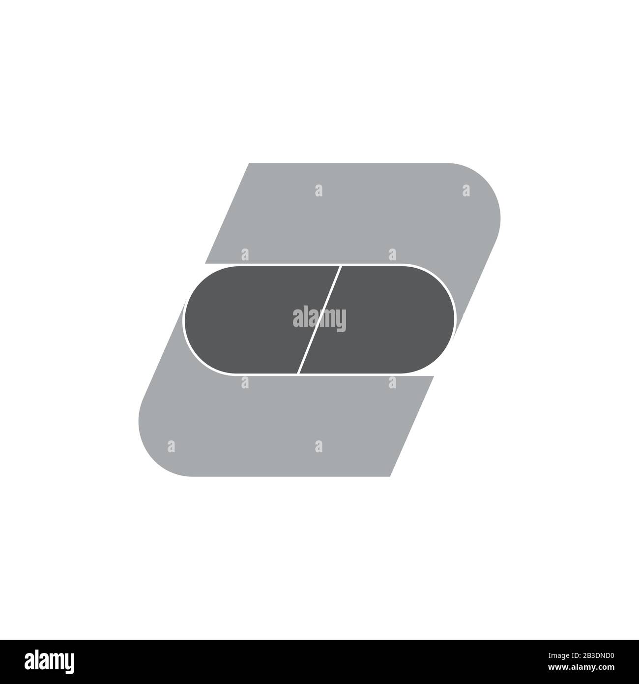 simple capsule shape geometric logo vector Stock Vector Image & Art - Alamy