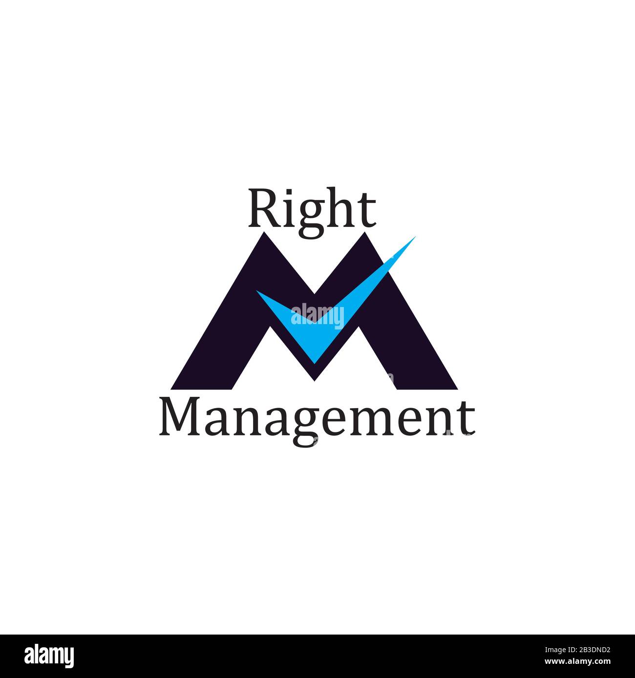 letter m check mark design logo vector Stock Vector Image & Art - Alamy