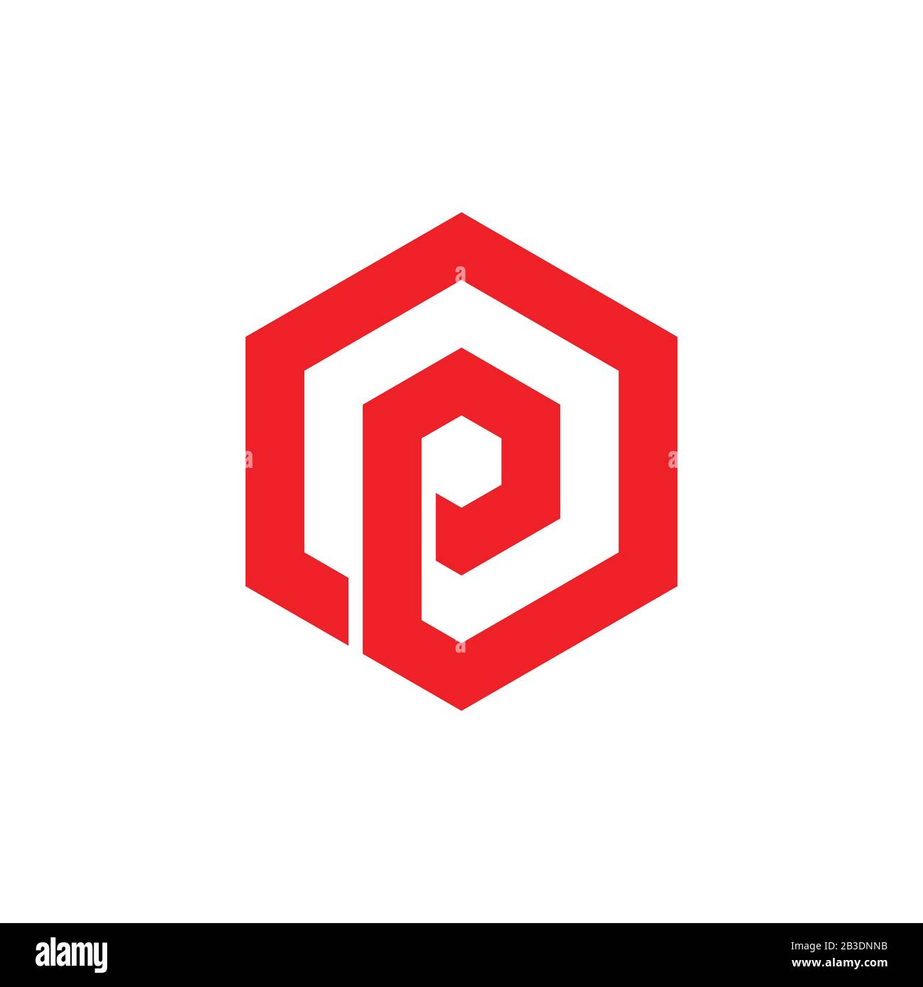 letter p hexagonal box logo vector Stock Vector Image & Art - Alamy