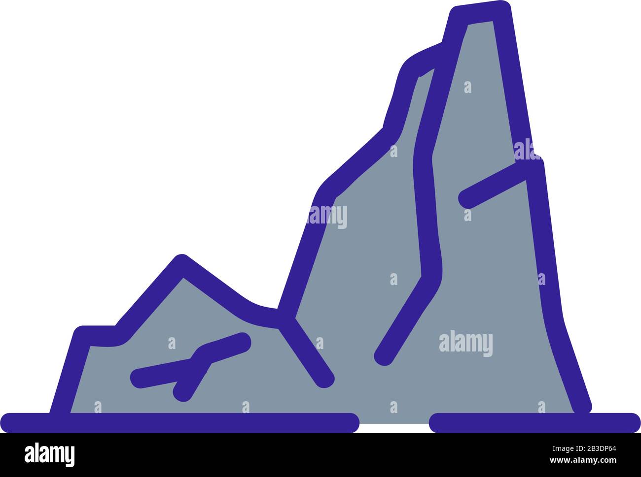 mountain range icon vector. Isolated contour symbol illustration Stock ...