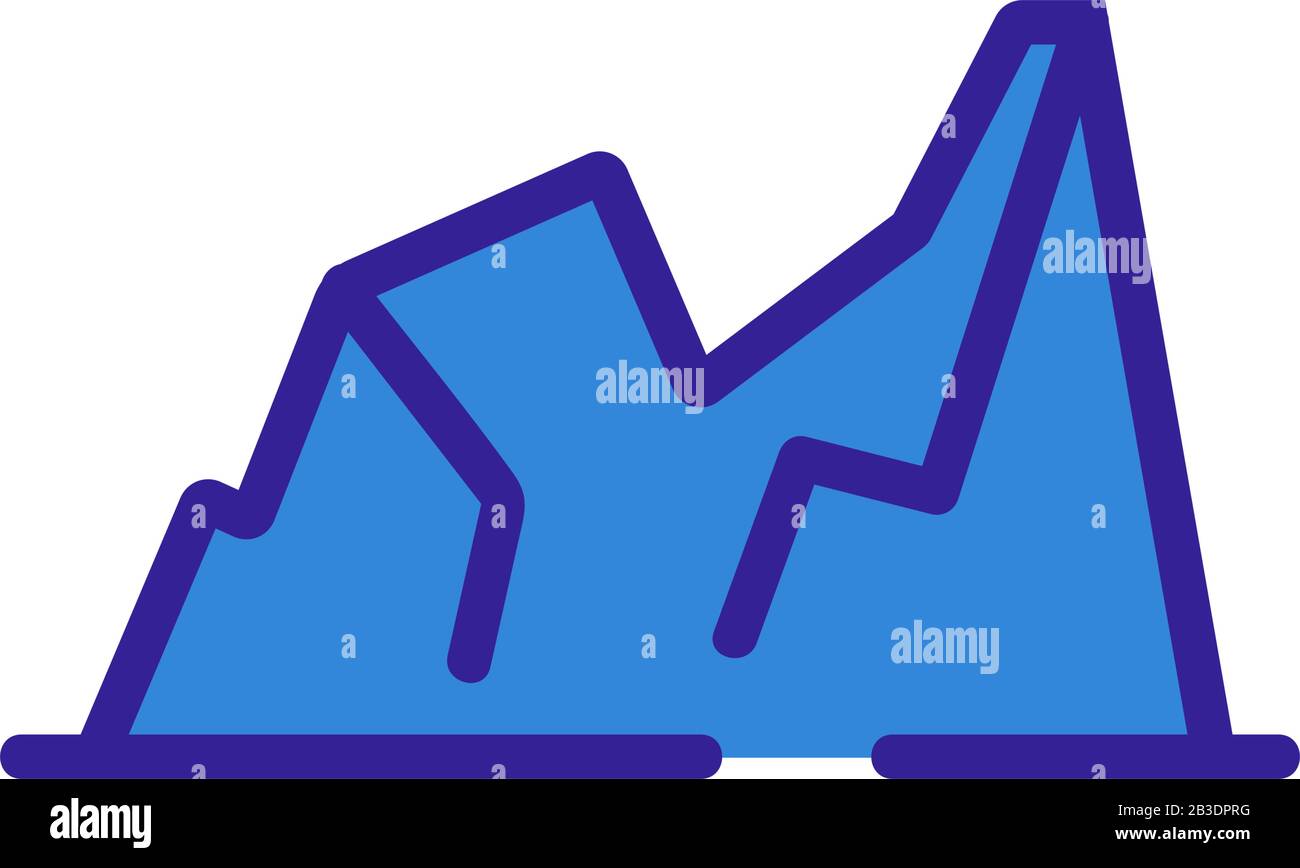 mountain range icon vector. Isolated contour symbol illustration Stock ...