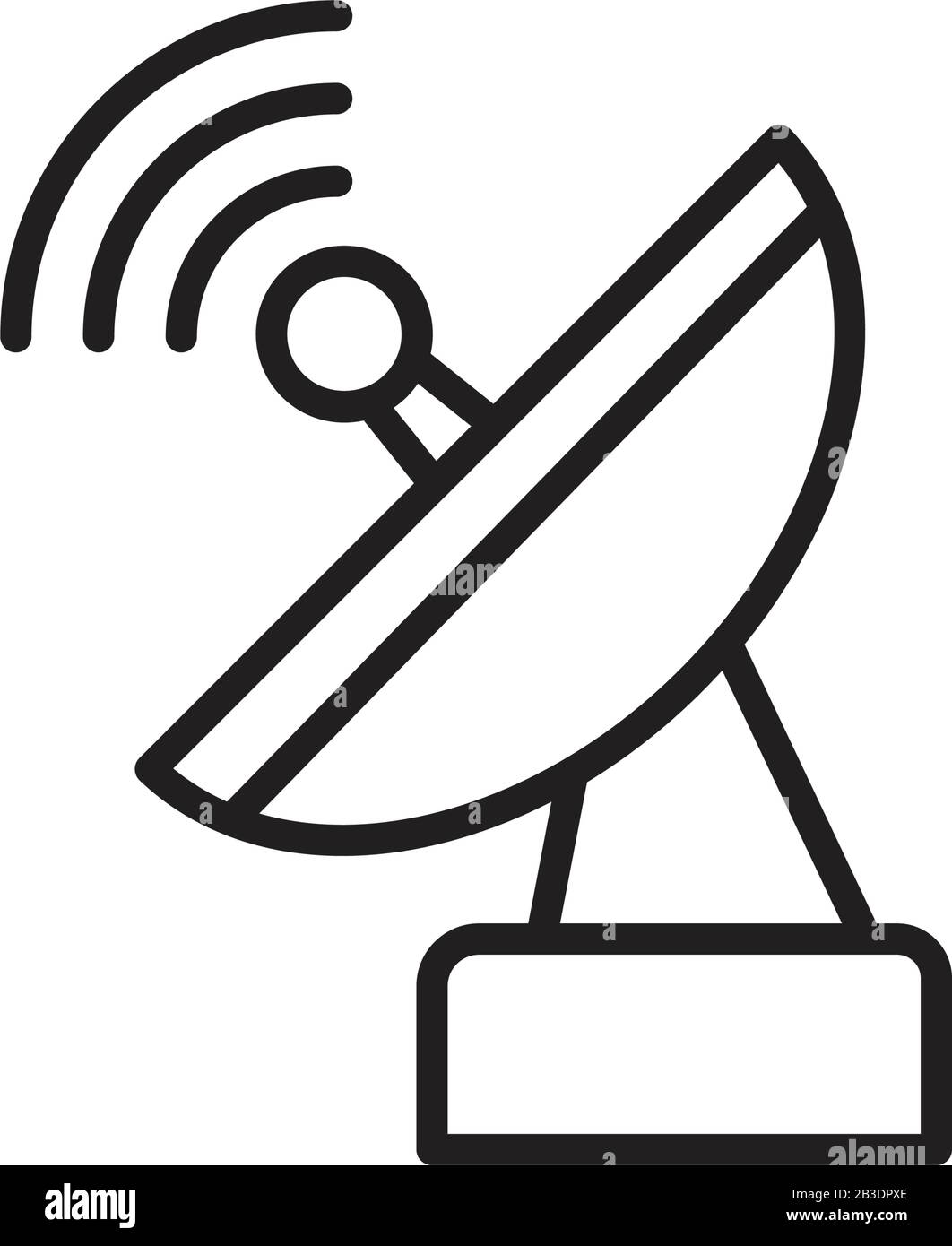 Satellite Antenna Icon Template Black Color Editable Satellite Antenna
