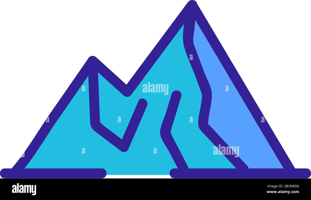 mountain range icon vector. Isolated contour symbol illustration Stock ...