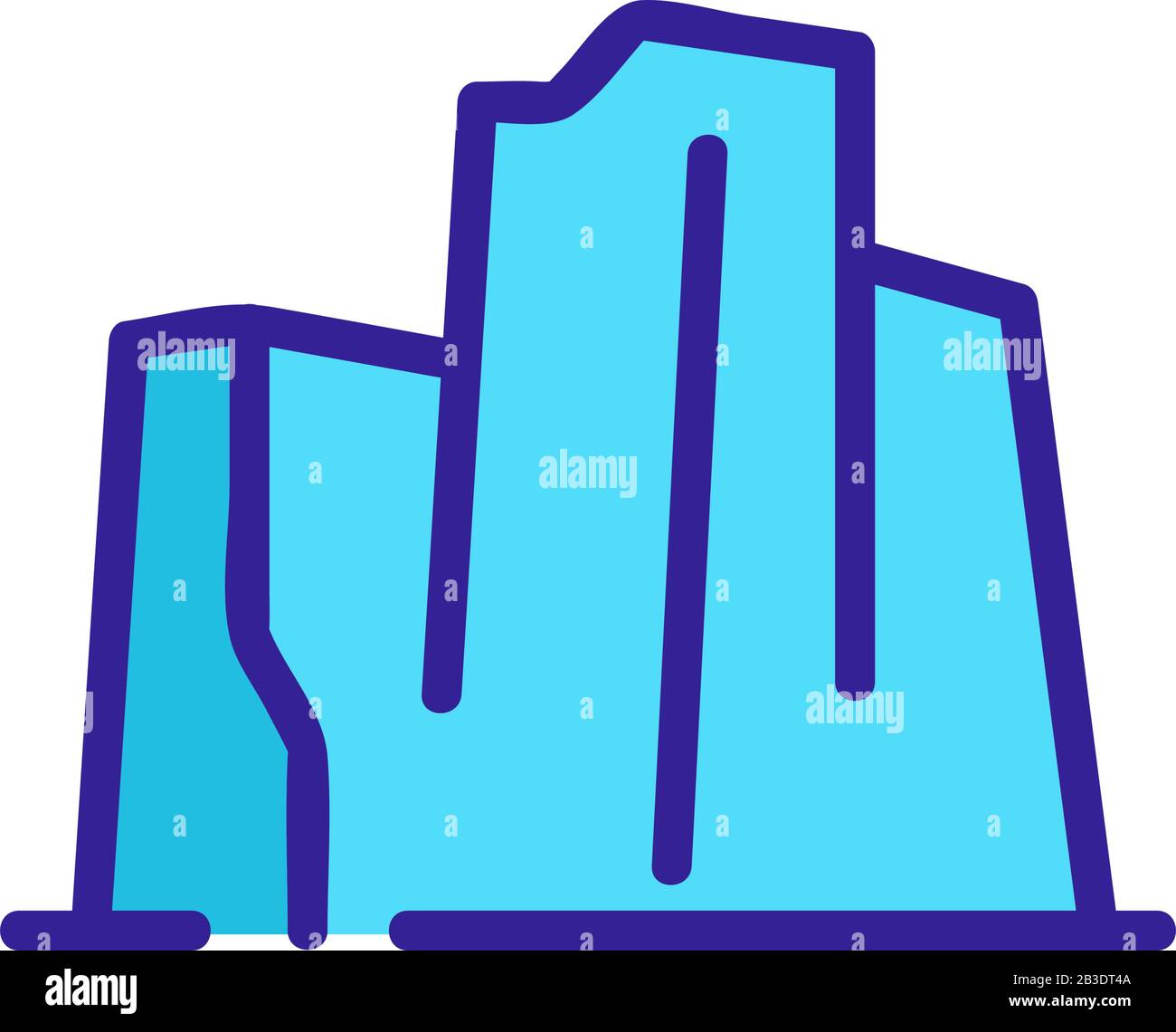 mountain range icon vector. Isolated contour symbol illustration Stock ...