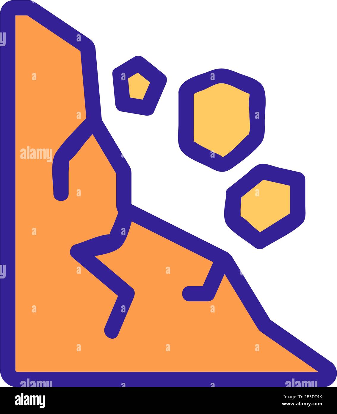 mountain range icon vector. Isolated contour symbol illustration Stock ...