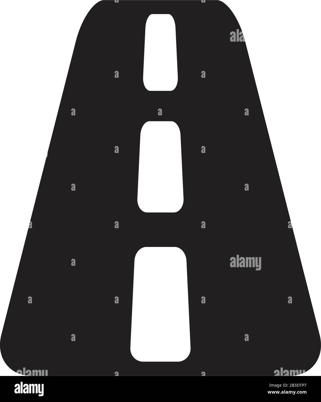 Road icon template black color editable. Road icon symbol Flat vector ...