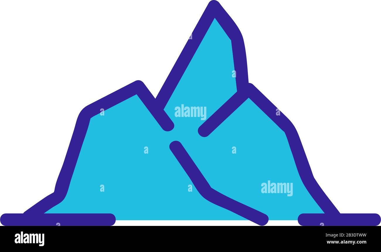 mountain range icon vector. Isolated contour symbol illustration Stock ...