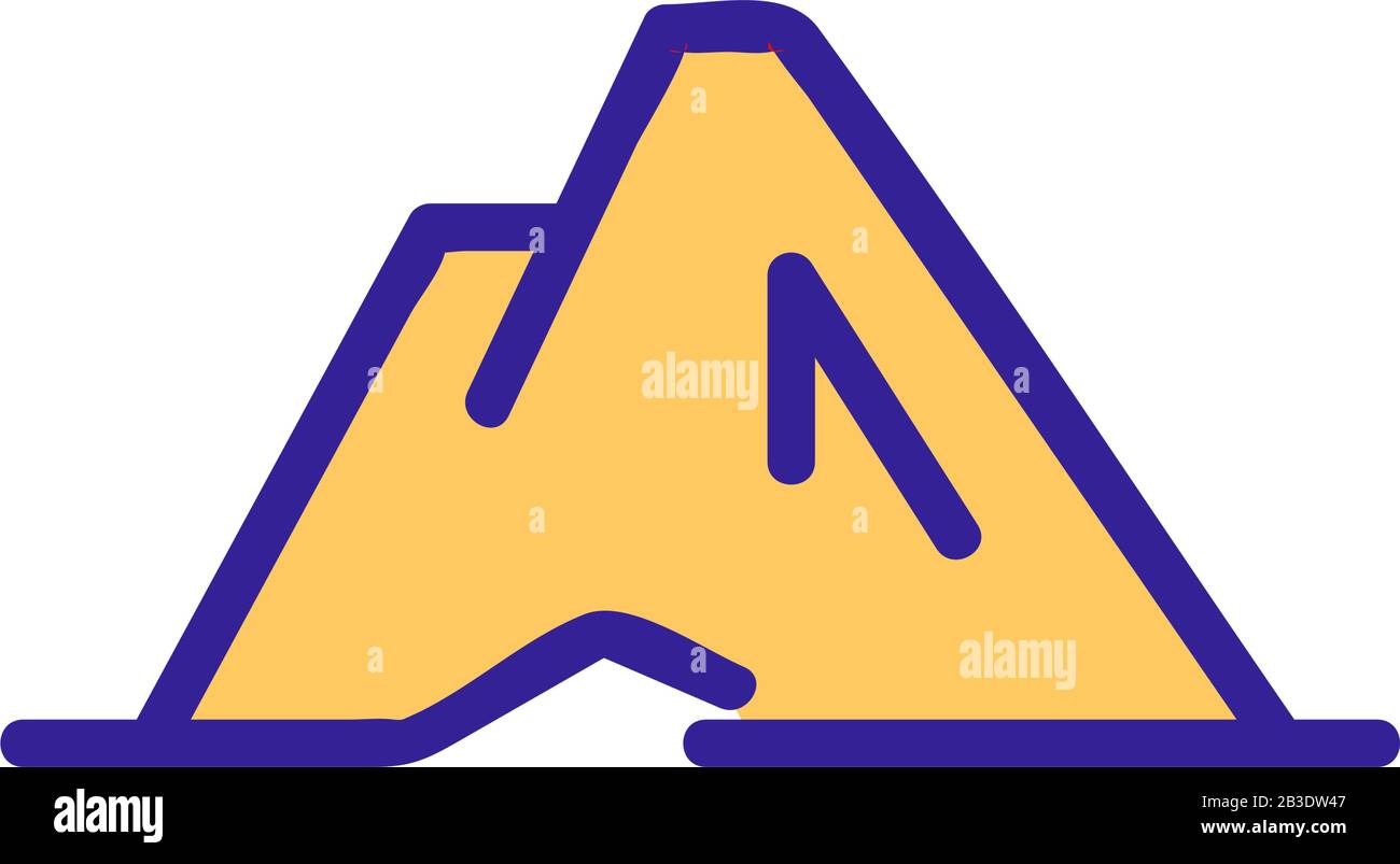 mountain range icon vector. Isolated contour symbol illustration Stock ...
