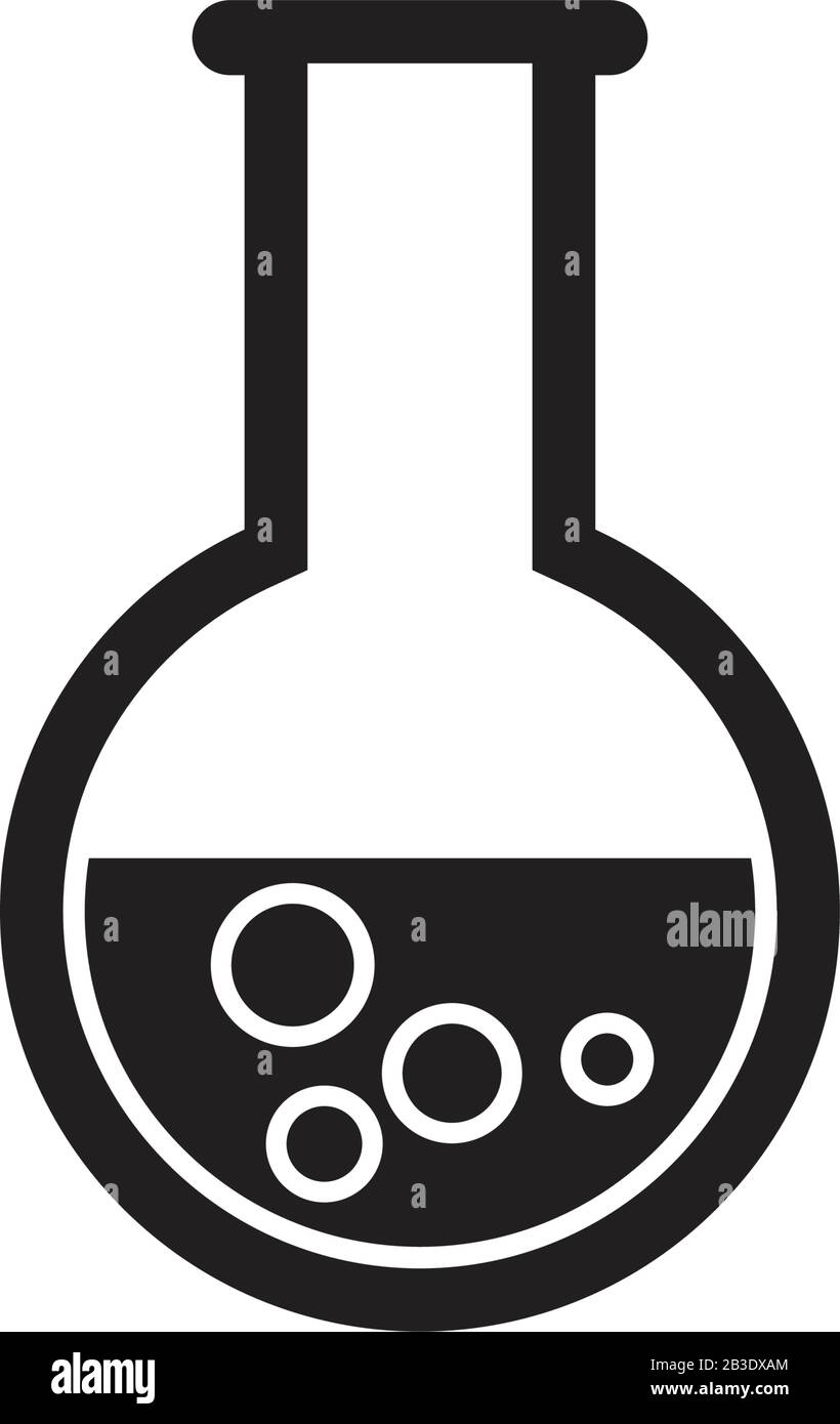 laboratory glass icon template black color editable. laboratory glass ...