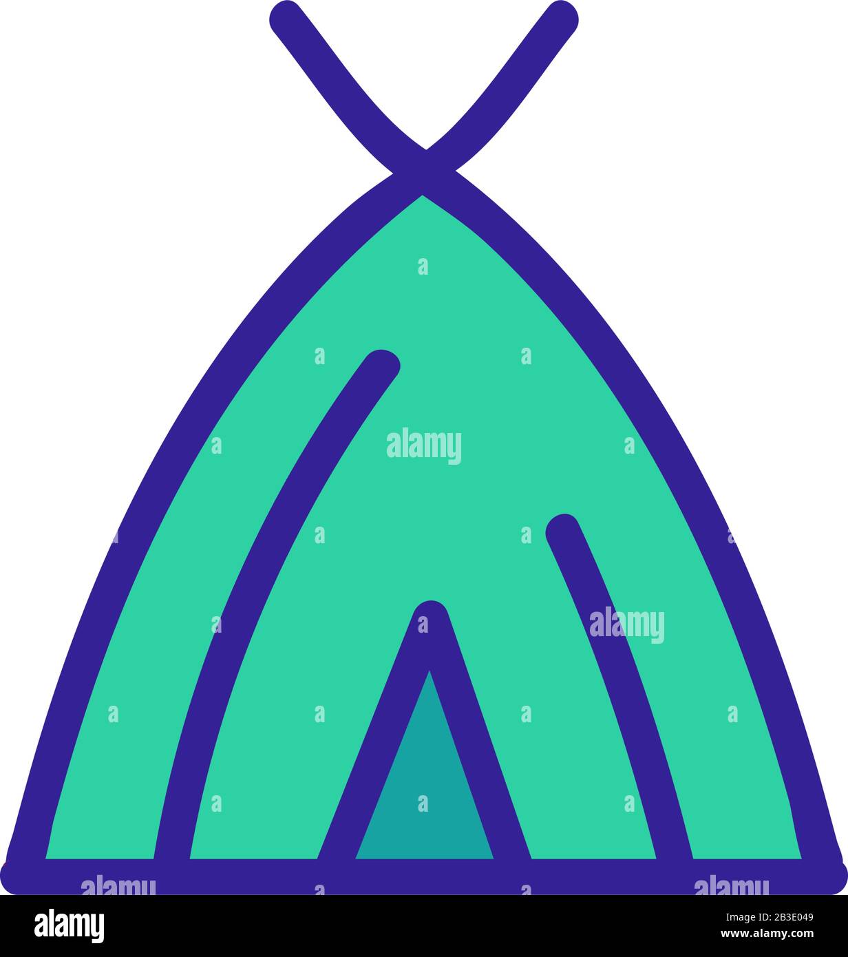 Hut icon vector. Isolated contour symbol illustration Stock Vector ...