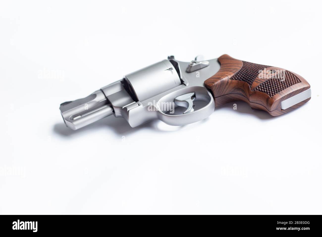.357 .44 magnum conceal revolver gun on white bckground, Crime concept ...